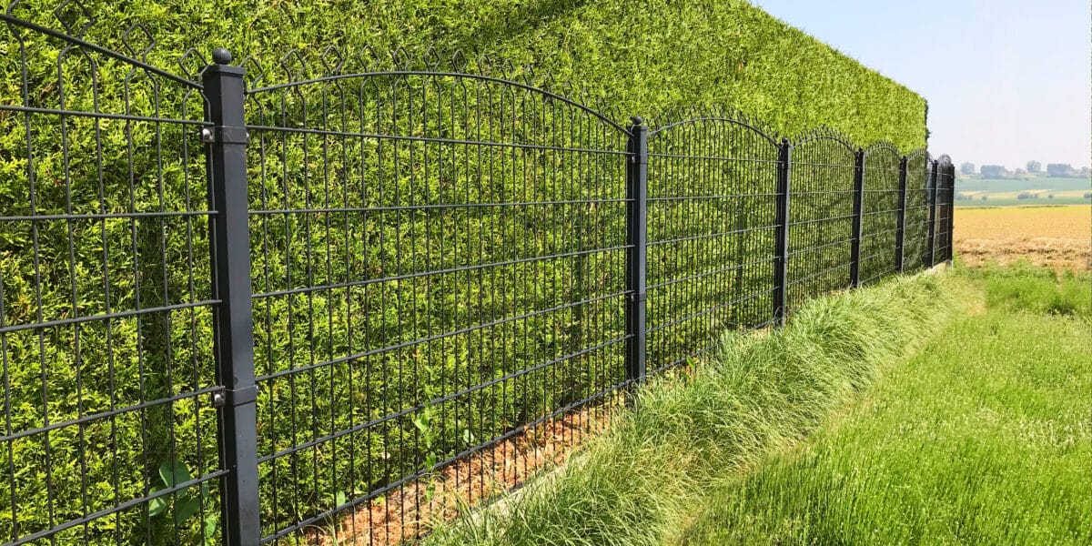 Zwarte omheining: materialen & prijzen [+ 4 Voorbeelden]